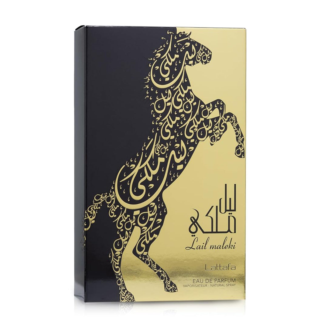 Lail Maleki Noir de Lattafa Pour Homme - 100ml – Mero.ma